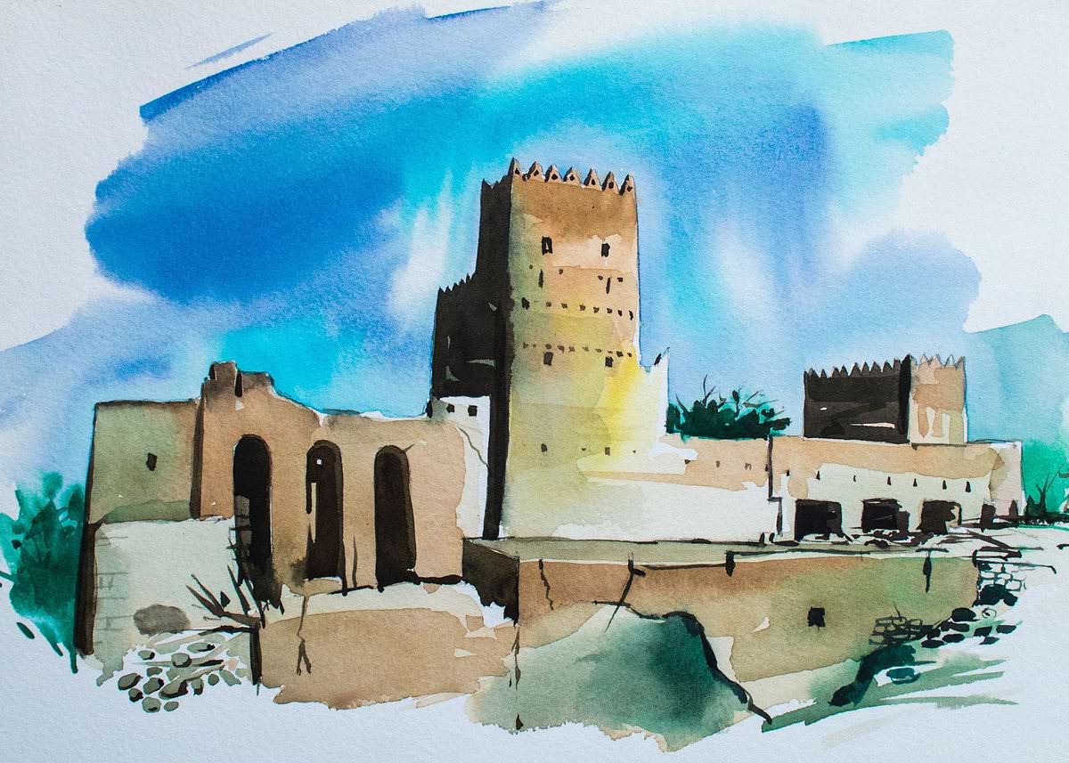 'Love Qatar Landscape' Poster, picture, metal print, paint by Prem ...