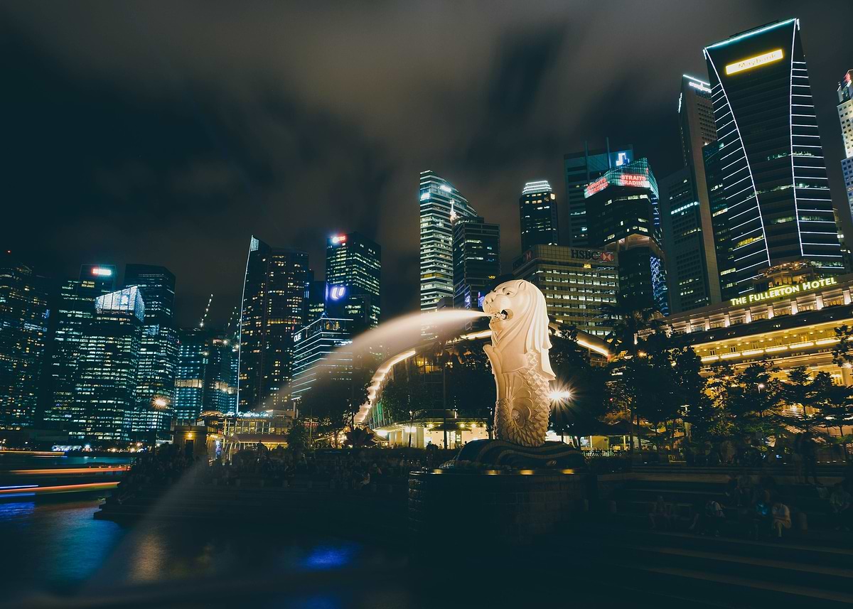 'Merlion Park Singapore ' Poster, picture, metal print, paint by ...