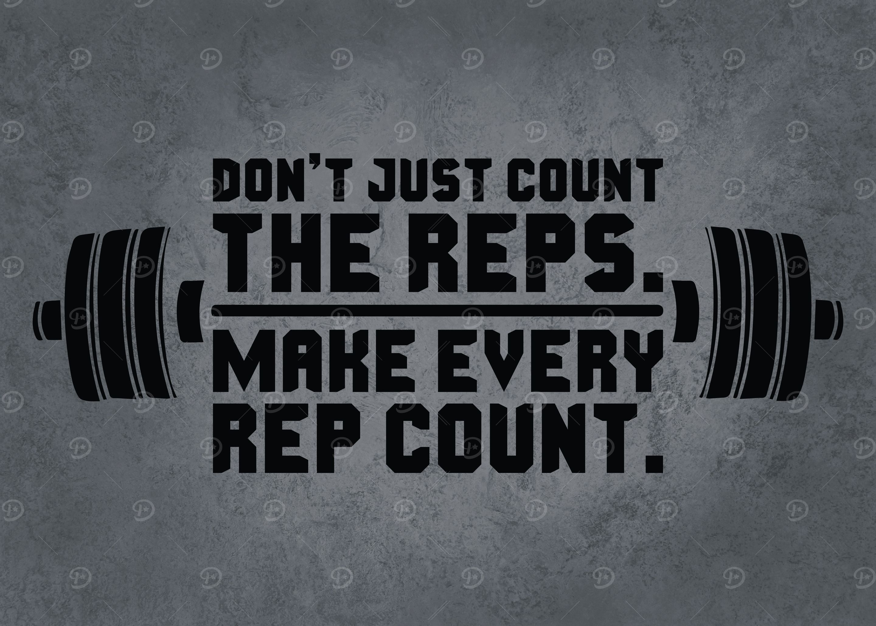 'Make Every Rep Count' Poster, picture, metal print, paint by Susumu ...