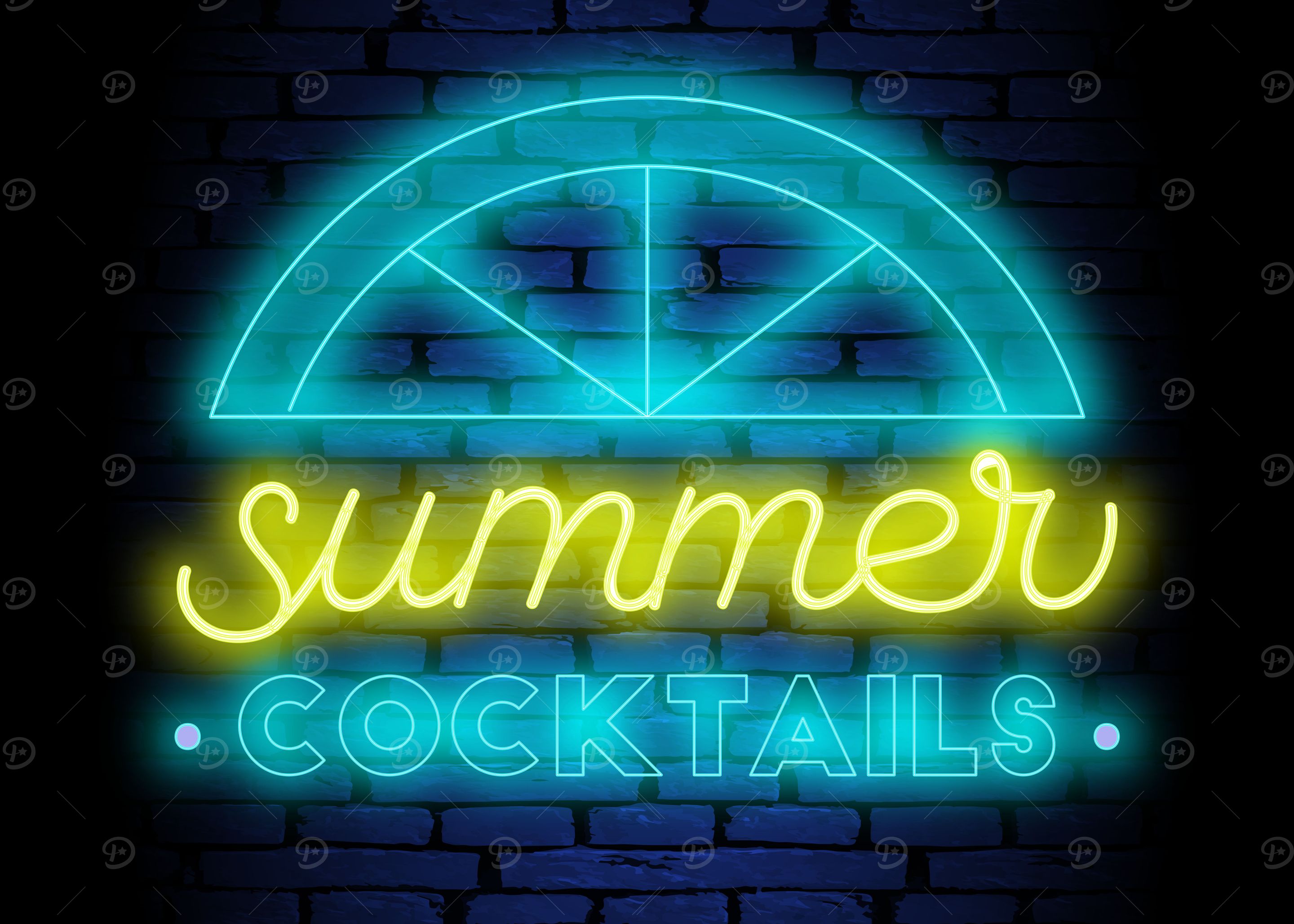 'Vaporwave Summer Cocktails' Poster, picture, metal print, paint by ...