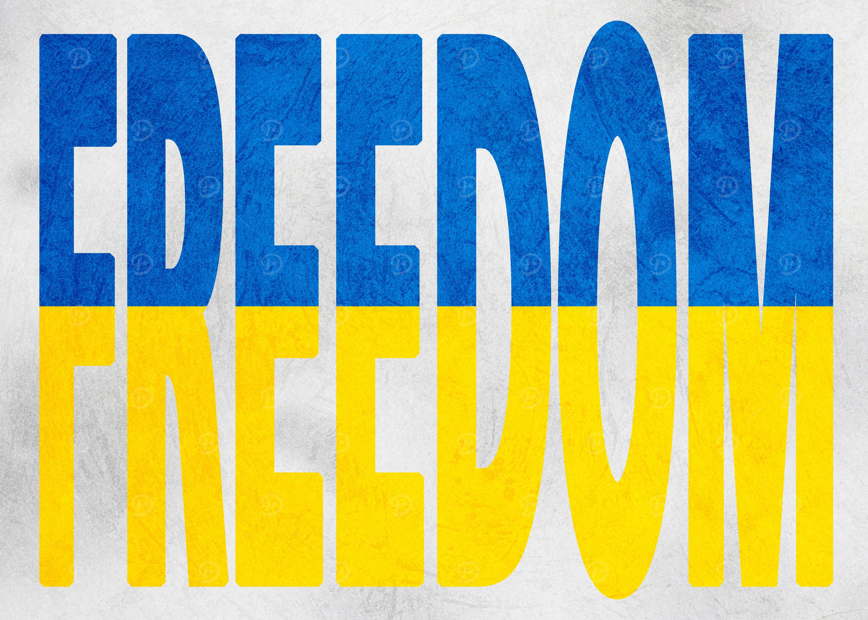 'FREEDOM ukraine' Poster, picture, metal print, paint by INSPIRE ...