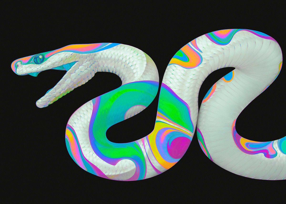 'Viper' Poster, picture, metal print, paint by Valentina Remenar | Displate