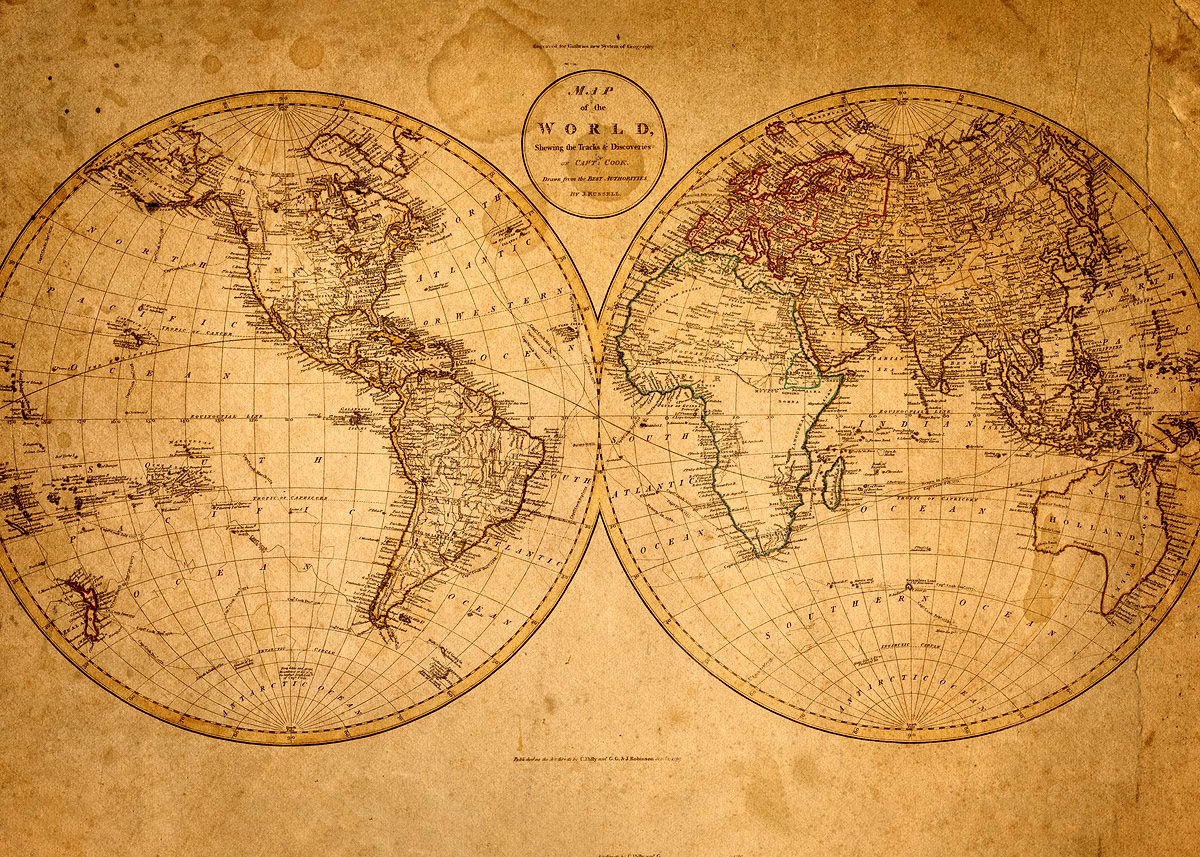 'Vintage Map' Poster, picture, metal print, paint by REAL VINTAGE ...
