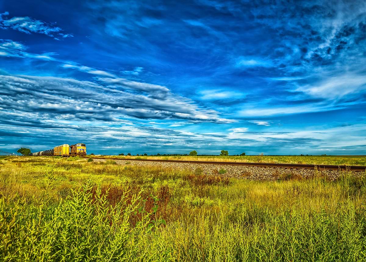 'Across the Kansas prairie' Poster, picture, metal print, paint by ...