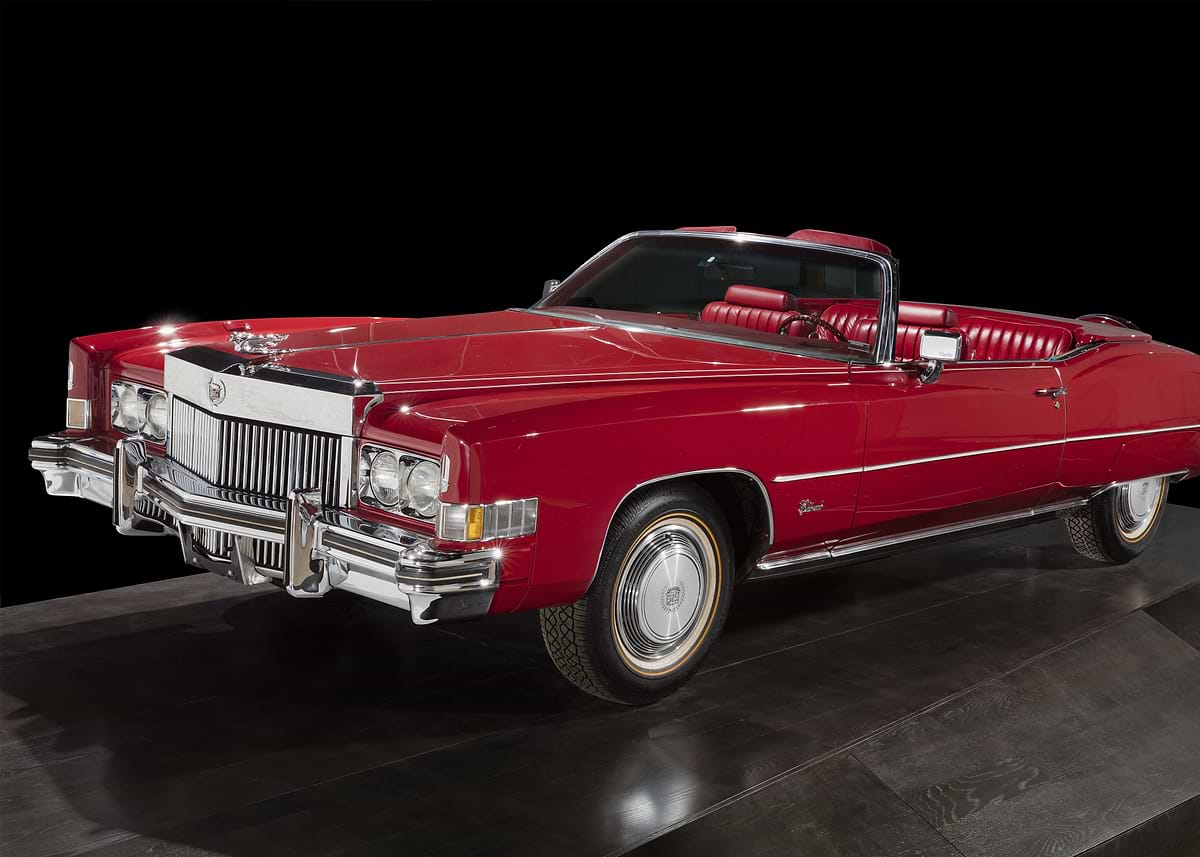 'American retro red car' Poster, picture, metal print, paint by ...