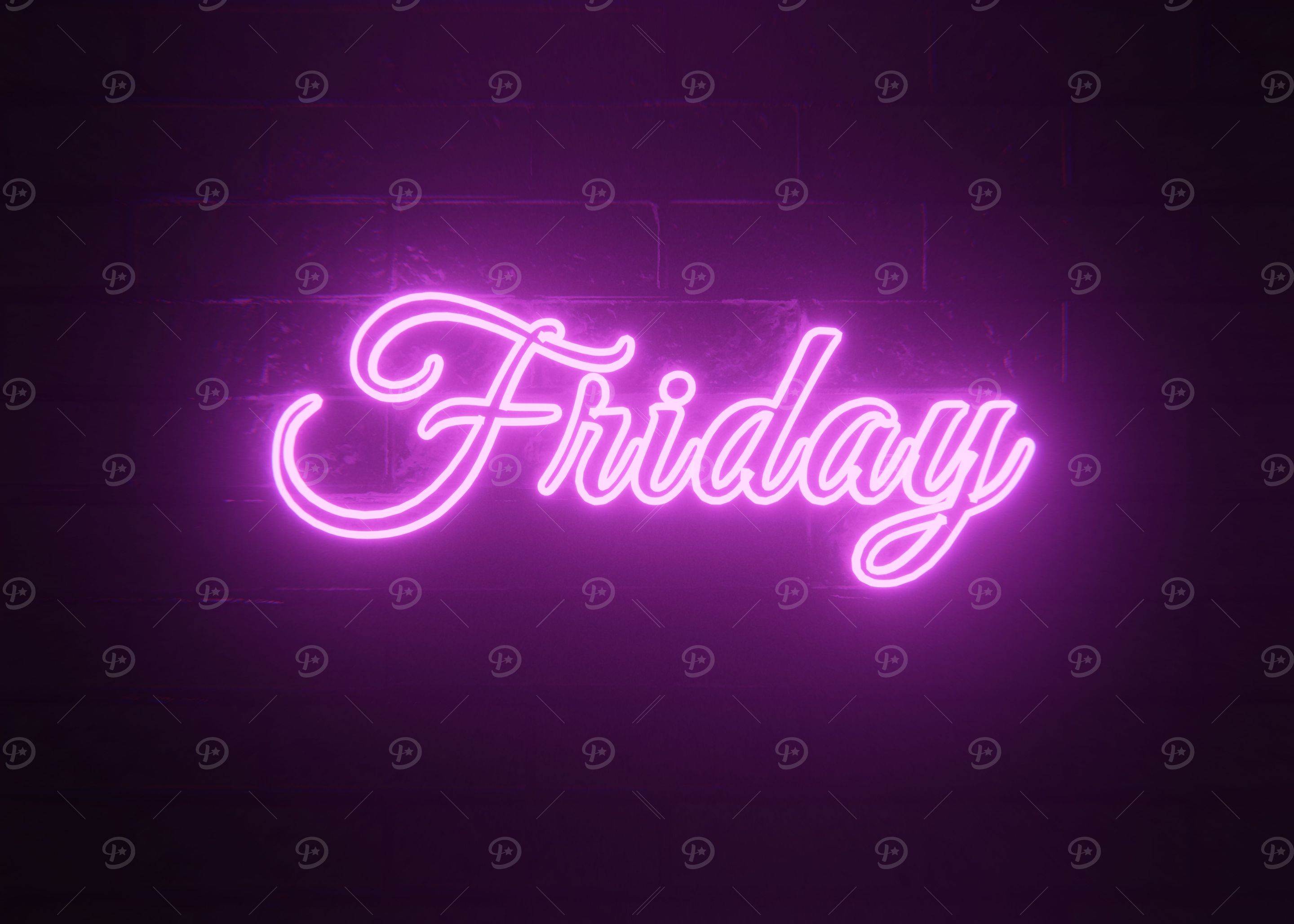 'friday neon sign' Poster, picture, metal print, paint by NEONTHING ...