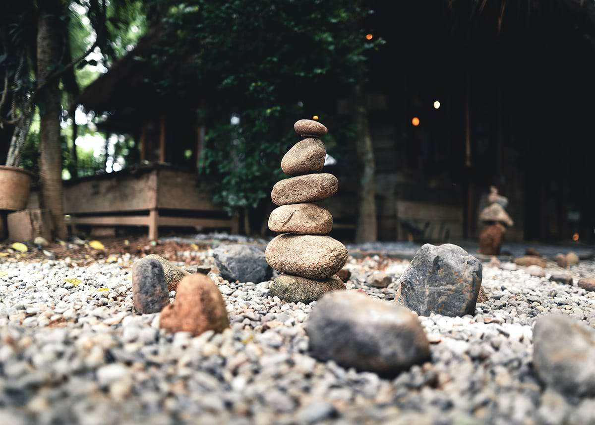 'Zen Stones' Poster, picture, metal print, paint by Luna Baxter | Displate
