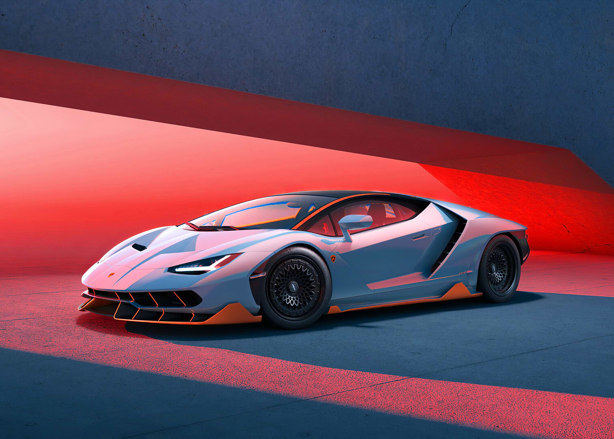 'Lamborghini Centenario ' Poster, picture, metal print, paint by ...