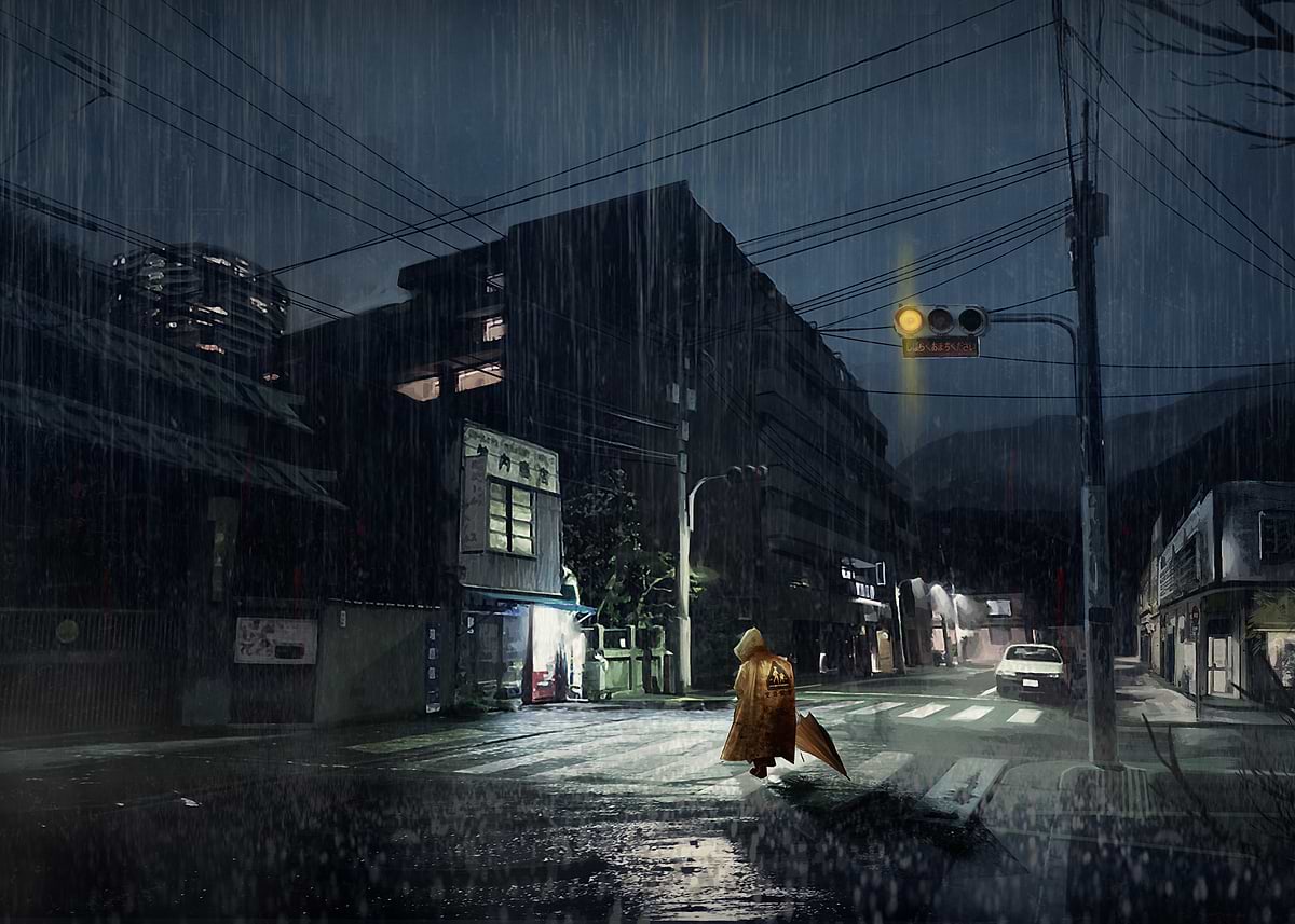 'Forlorn' Poster, picture, metal print, paint by Ghostwire Tokyo | Displate