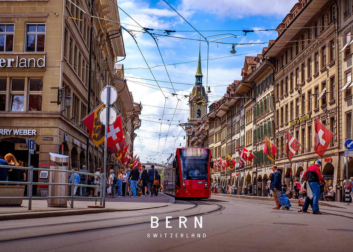 'Bern ' Poster, picture, metal print, paint by Travel Addict | Displate