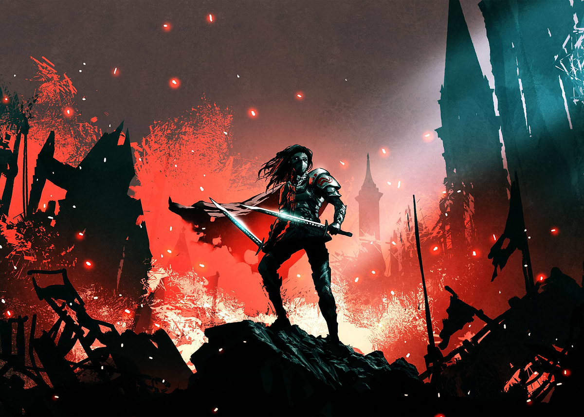 'Last Hero' Poster, picture, metal print, paint by Michael Landsberger ...