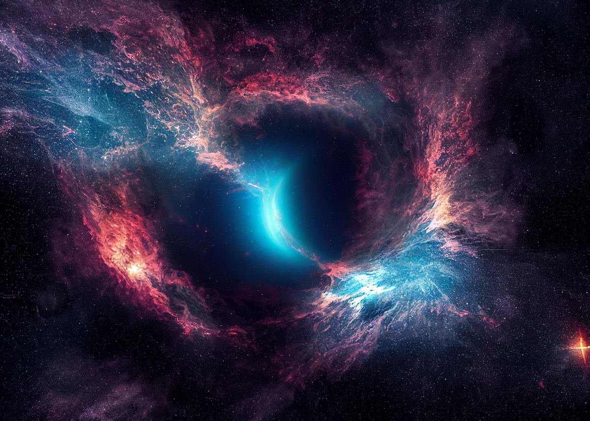 'Nebula dancing in space' Poster, picture, metal print, paint by ...