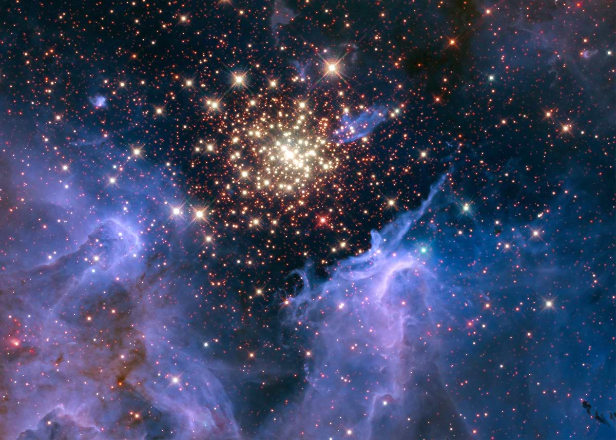 'NGC 3603' Poster, picture, metal print, paint by Galaxy Images | Displate