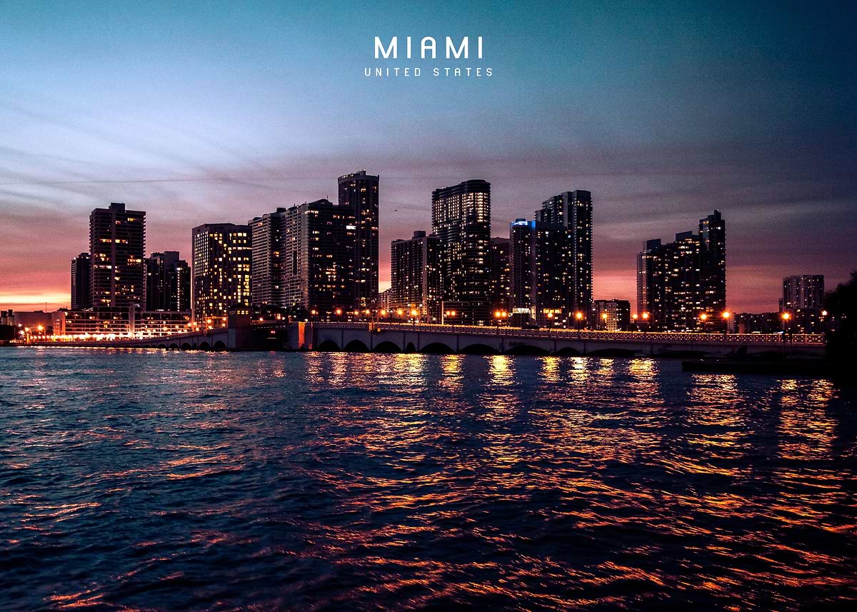 'Miami ' Poster, picture, metal print, paint by Big City | Displate