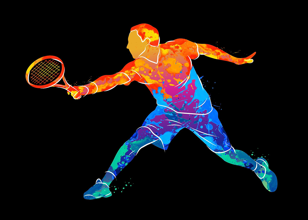 'Abstract tennis player' Poster, picture, metal print, paint by Twisted ...