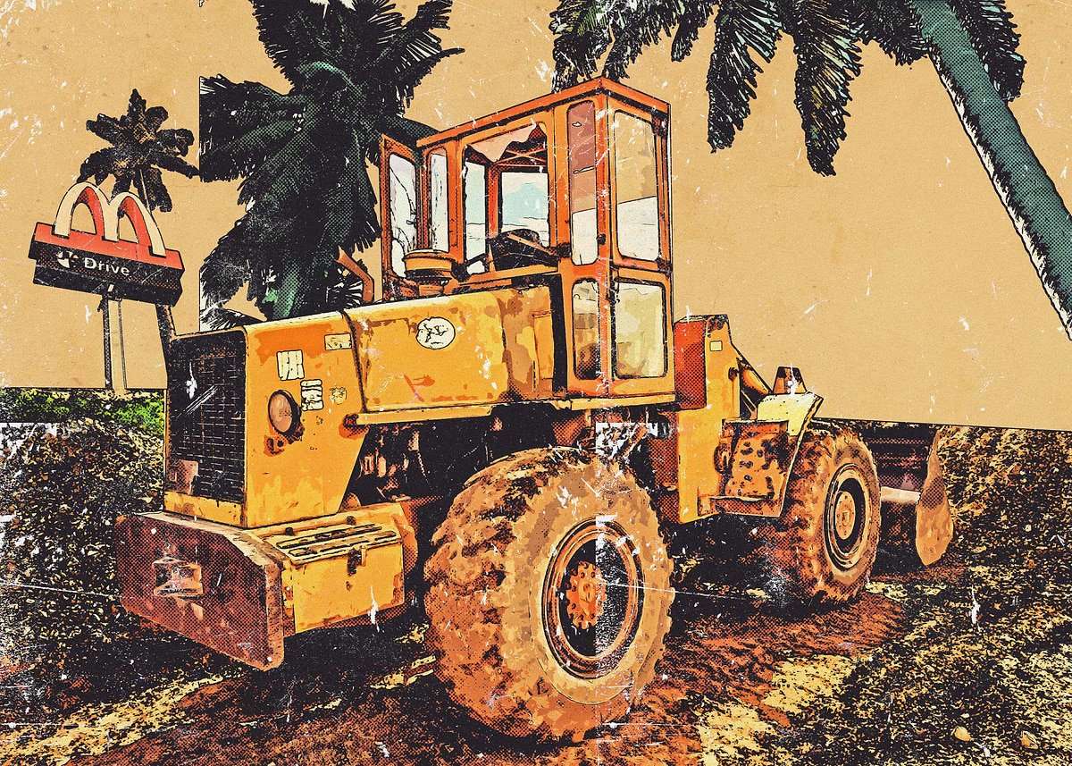 'Heavy Equipment Machine' Poster, picture, metal print, paint by ...