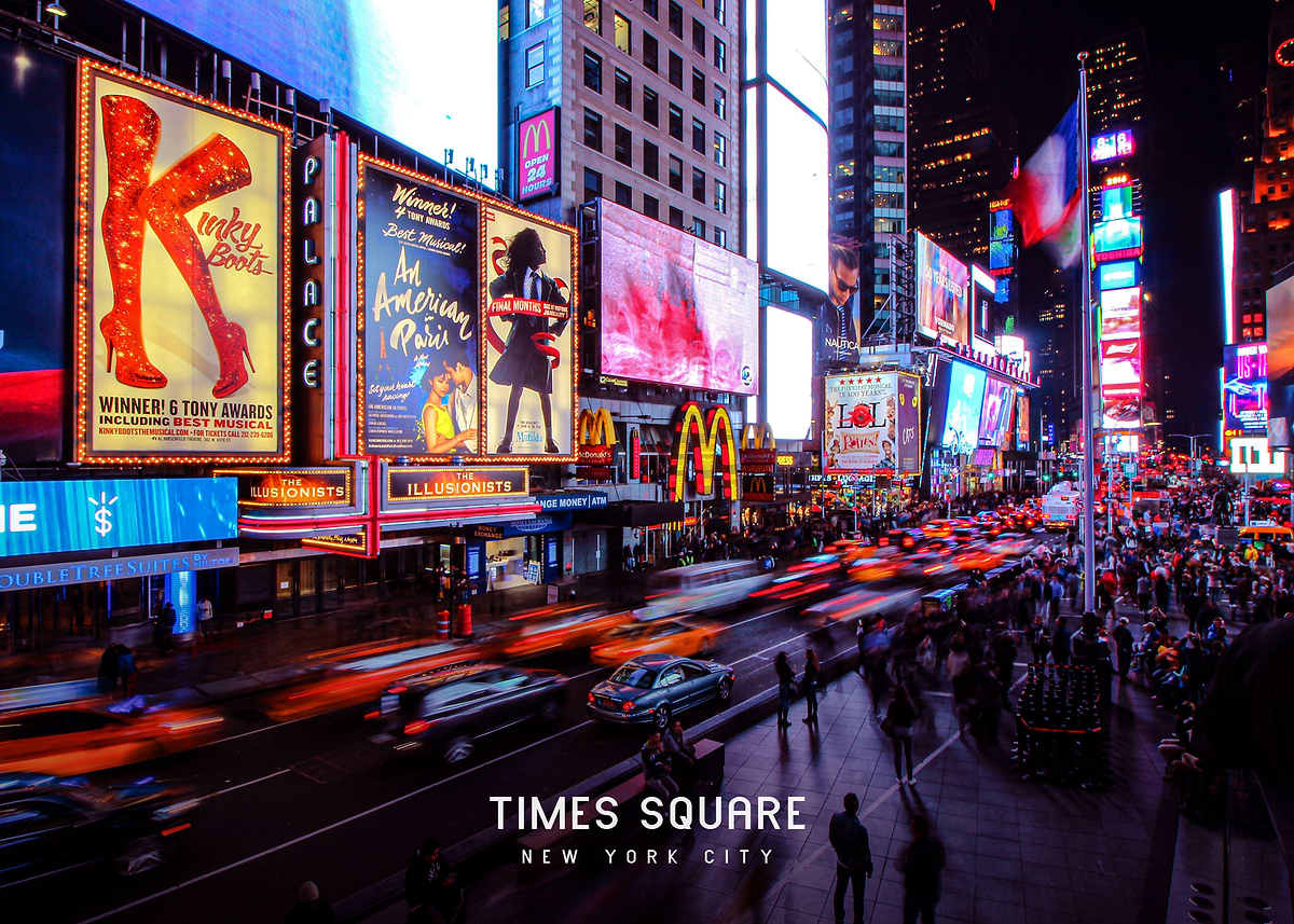 'Times Square ' Poster, picture, metal print, paint by Famous City ...