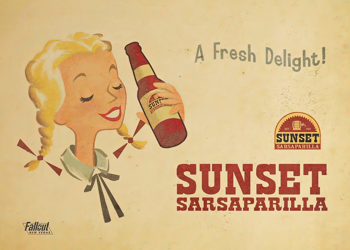 'Sunset Sarsaparilla' Poster, picture, metal print, paint by Fallout ...