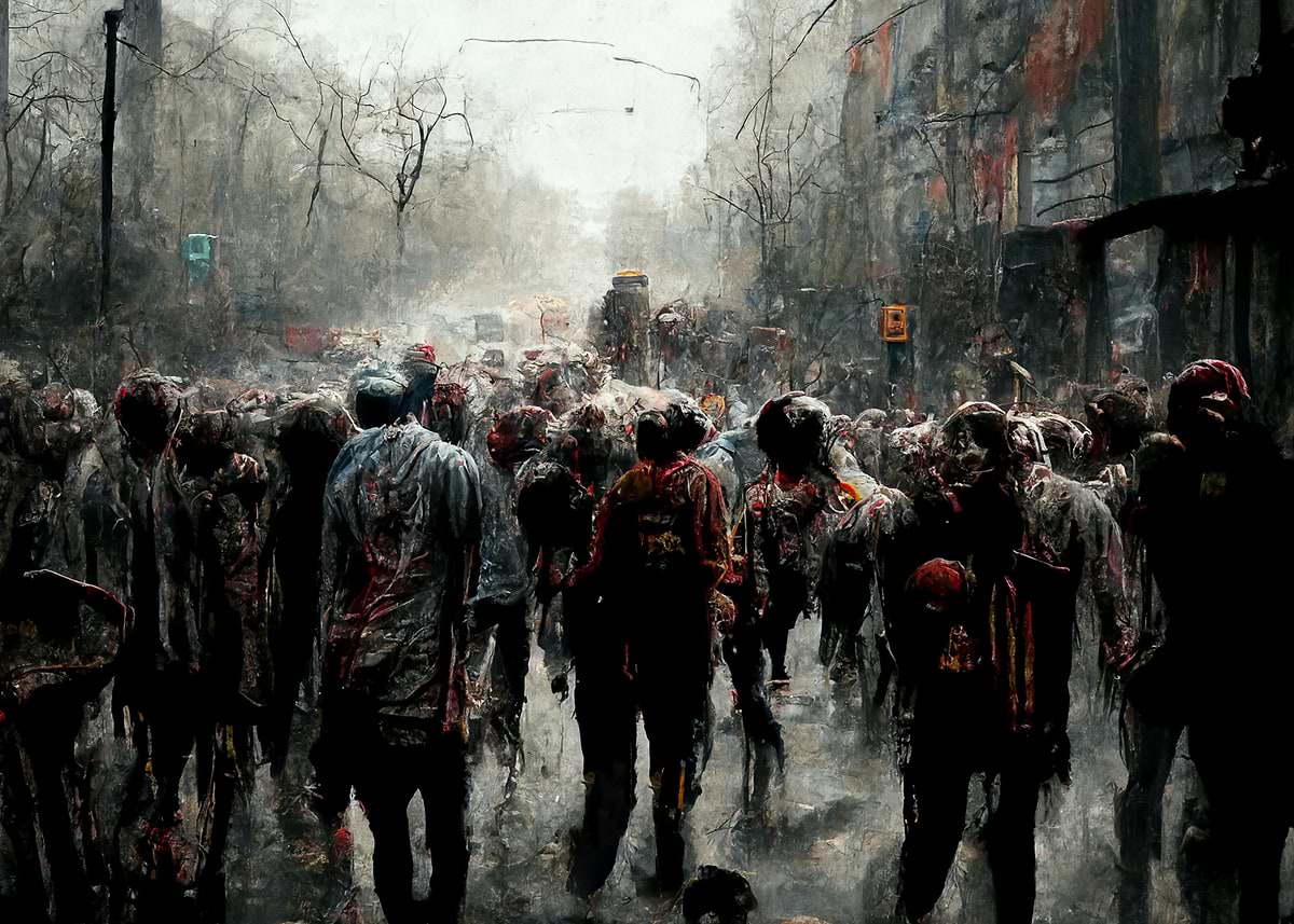 'City Zombies ' Poster, picture, metal print, paint by Harry | Displate