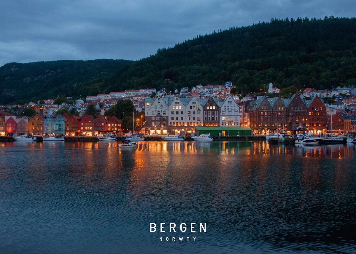 'Bergen ' Poster, picture, metal print, paint by Explore Universe ...