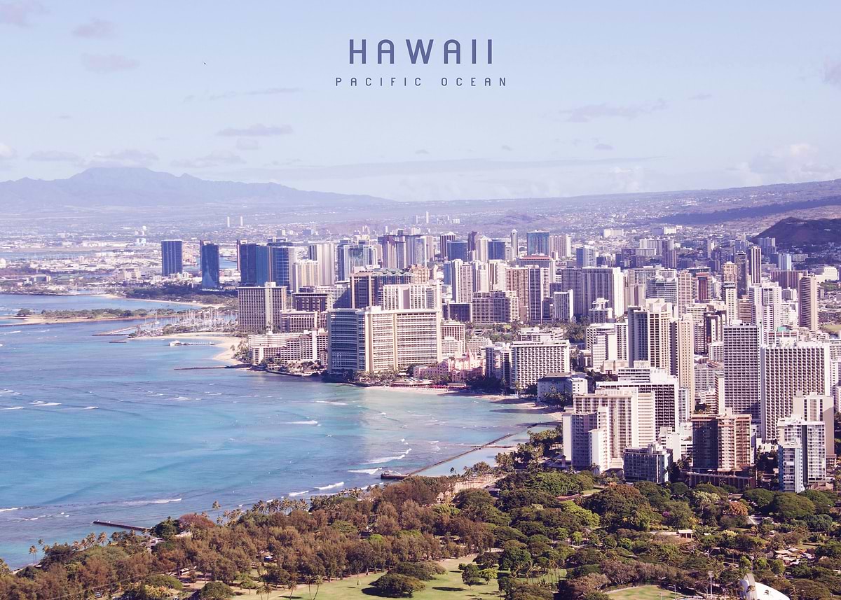 'Hawaii ' Poster, picture, metal print, paint by Travel Addict | Displate