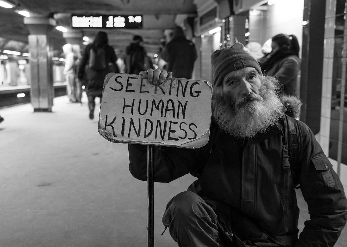 'Seeking Human Kindness' Poster, picture, metal print, paint by Sam ...