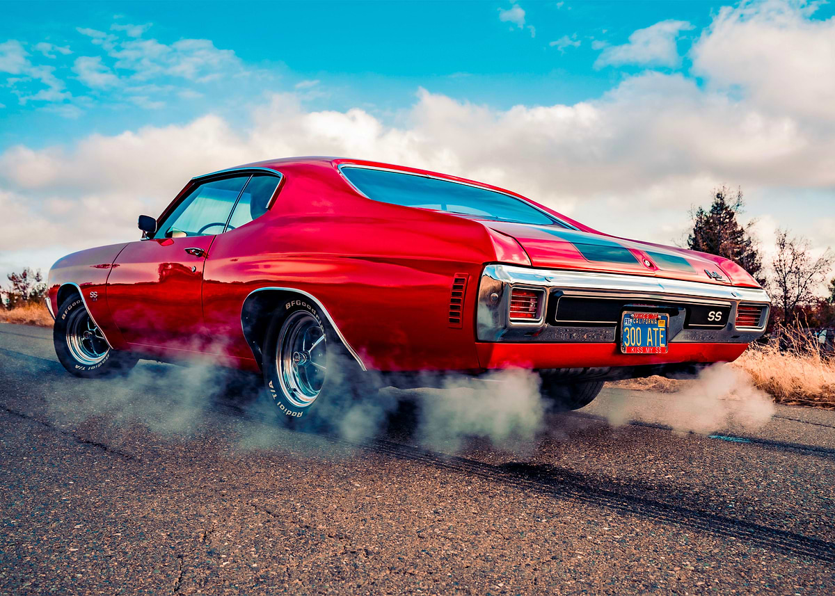 'American muscle drifting' Poster, picture, metal print, paint by Aiden ...