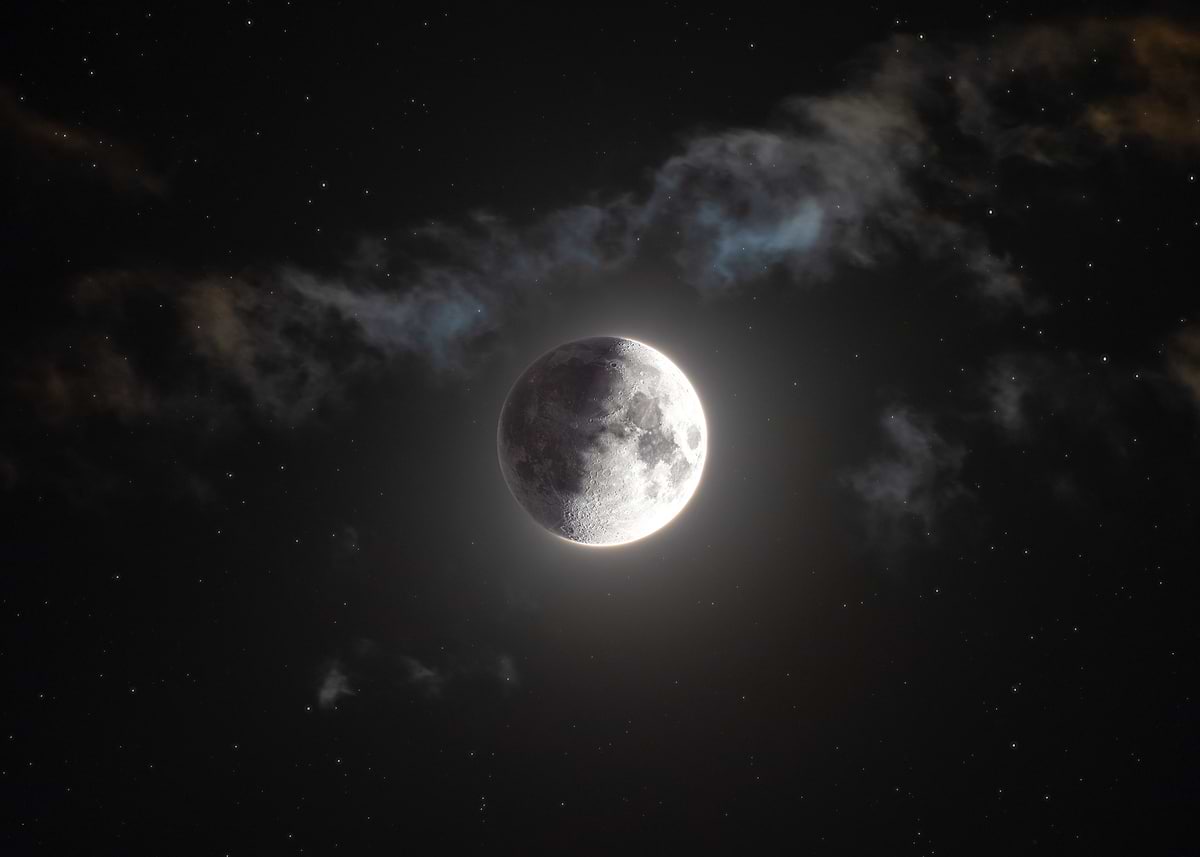 'First Quarter Moon' Poster, picture, metal print, paint by Rami Ammoun ...