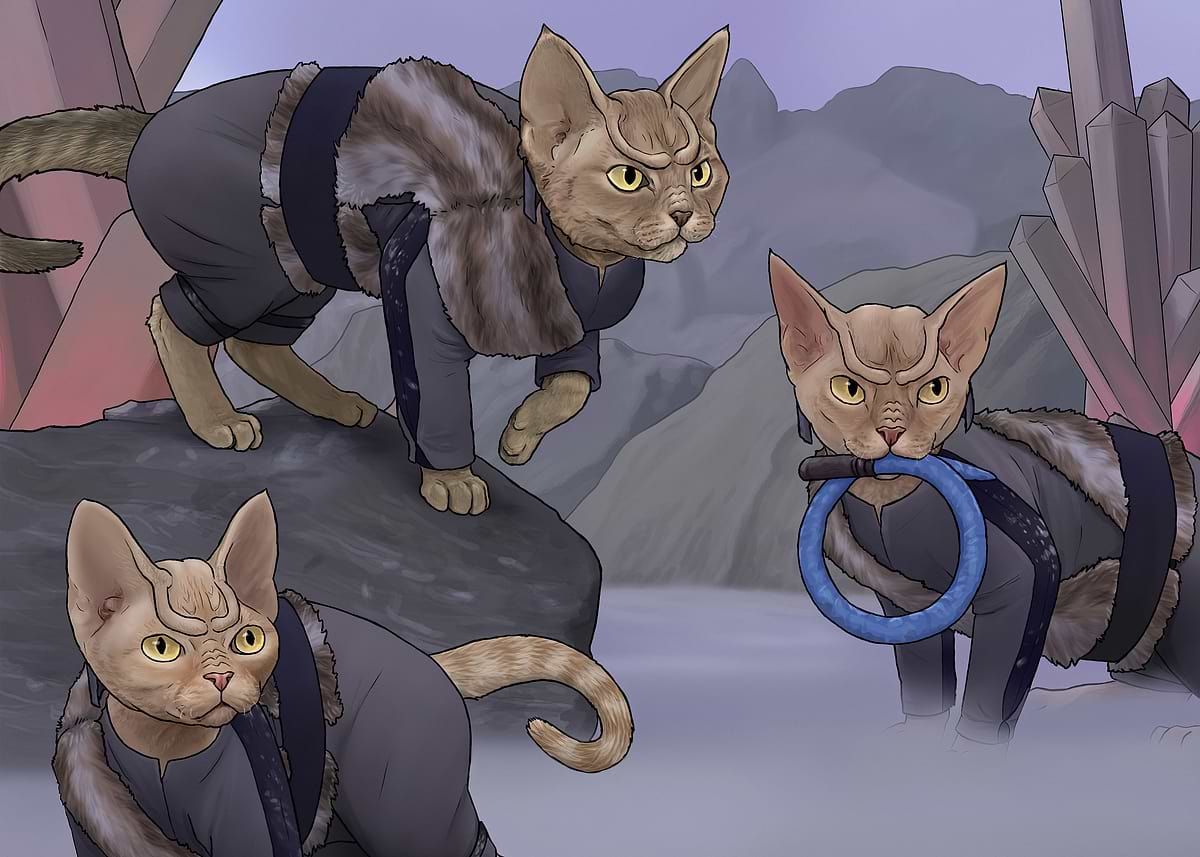 'Cat Attack!' Poster, picture, metal print, paint by Star Trek | Displate