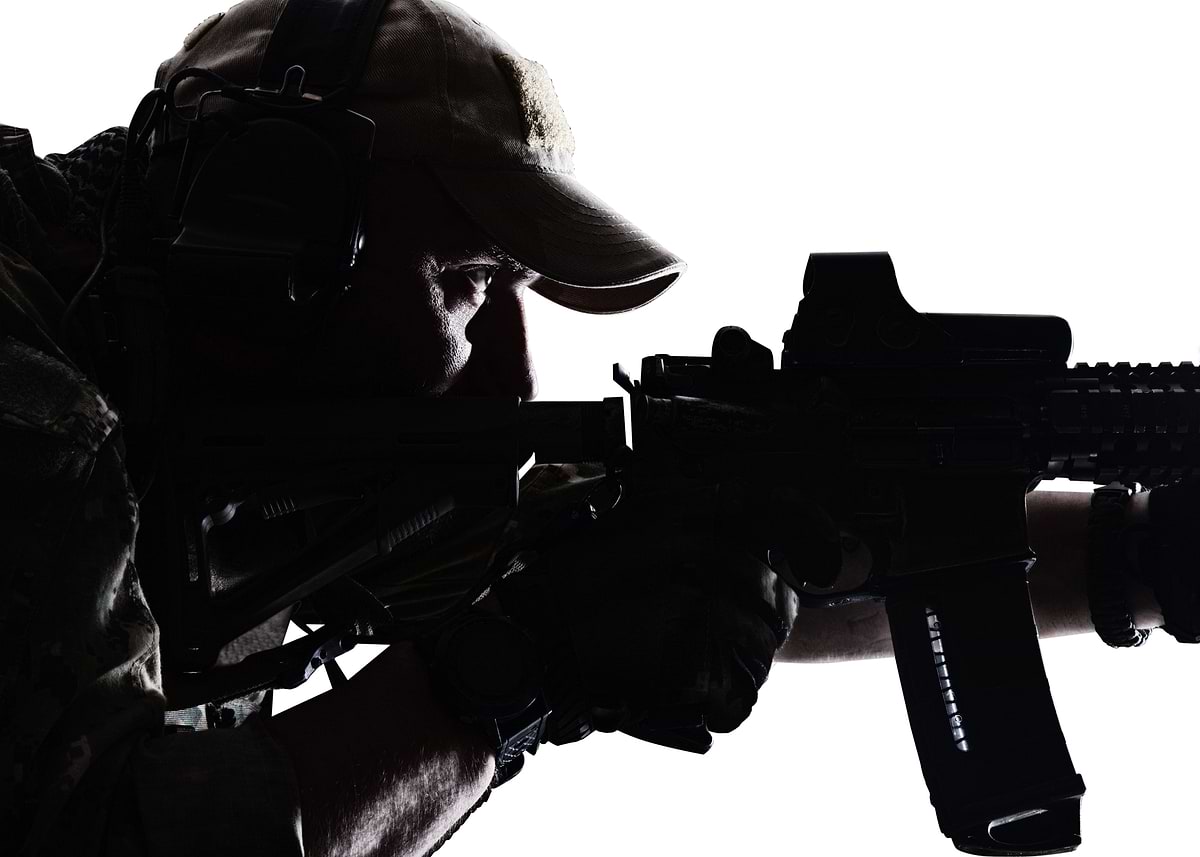 'Practical shooter' Poster, picture, metal print, paint by ...