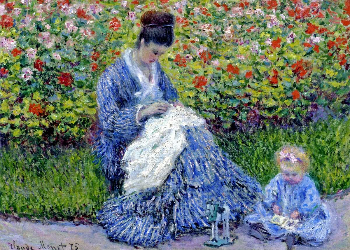 'madame monet and child' Poster, picture, metal print, paint by Sloka ...