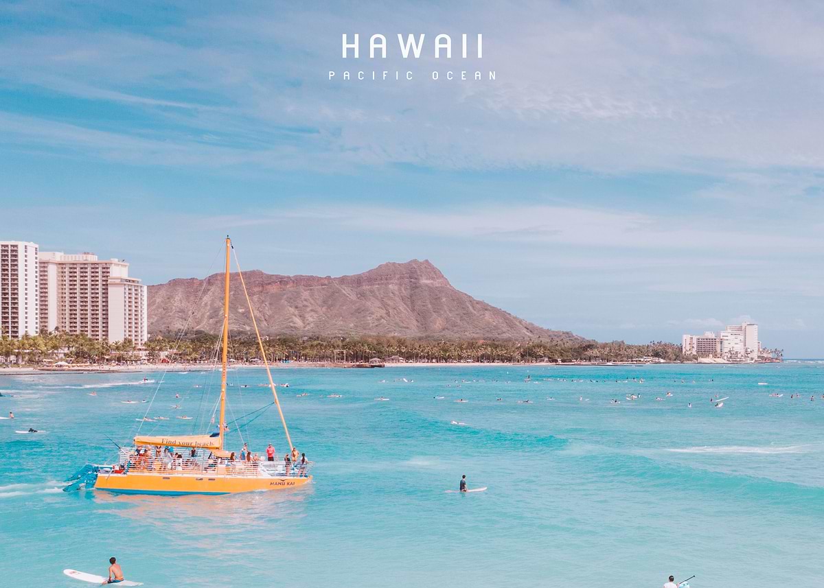'Hawaii ' Poster, picture, metal print, paint by Travel Addict | Displate