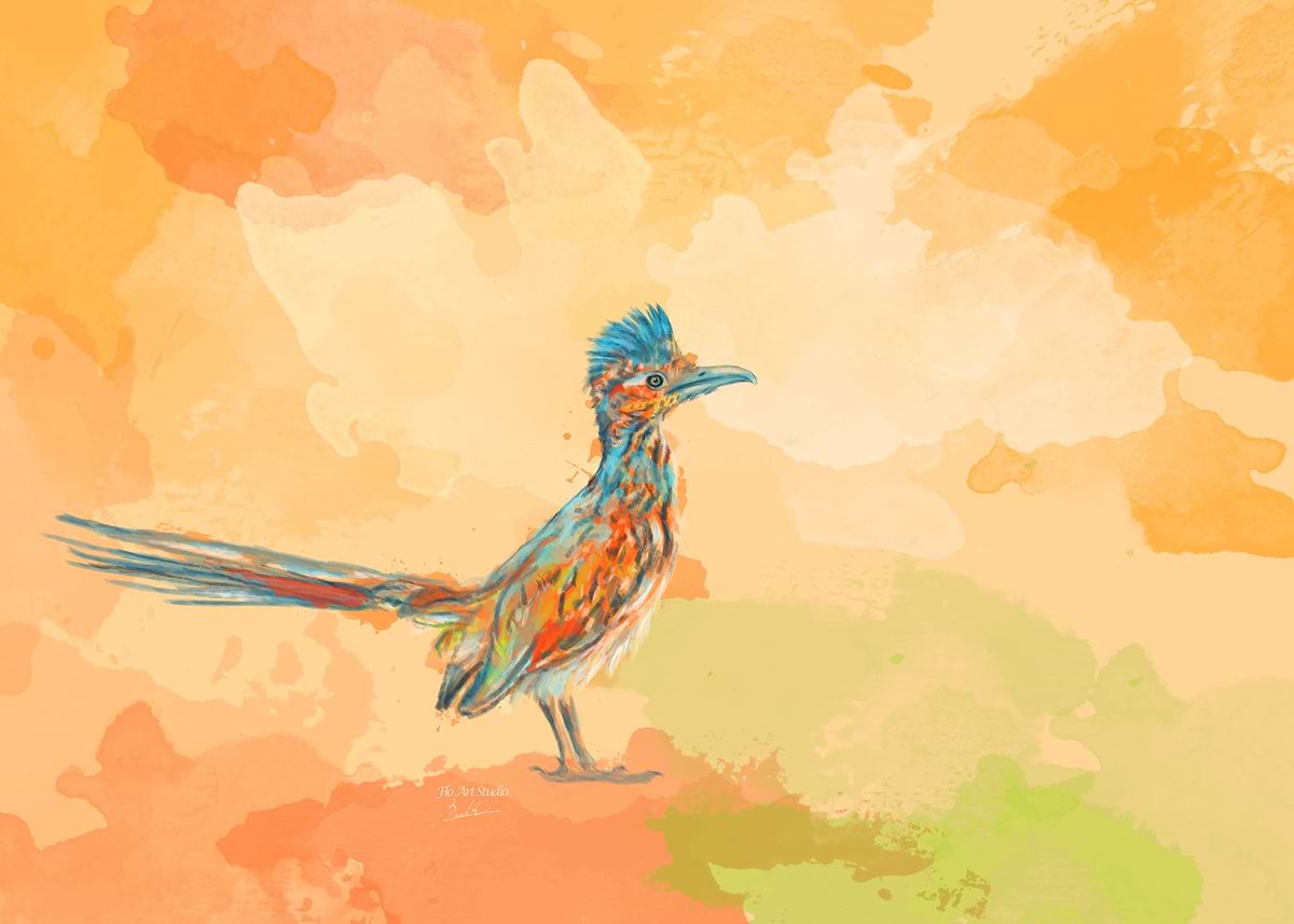 'Little Road Runner' Poster, picture, metal print, paint by Flo Art ...