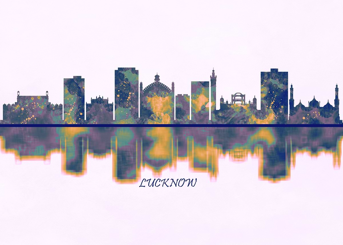 'Lucknow Skyline' Poster, picture, metal print, paint by Towseef Dar ...