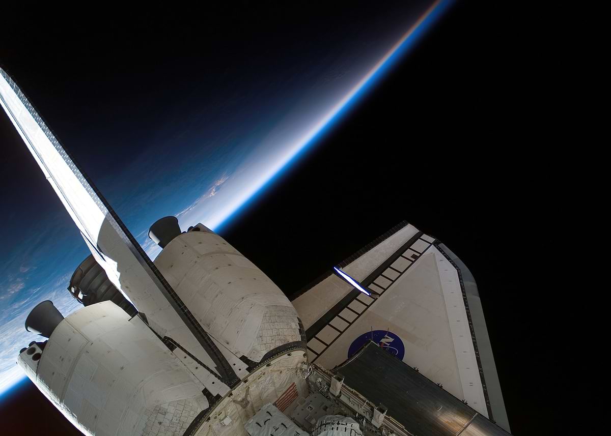 'Endeavour in orbit' Poster, picture, metal print, paint by Galaxy ...