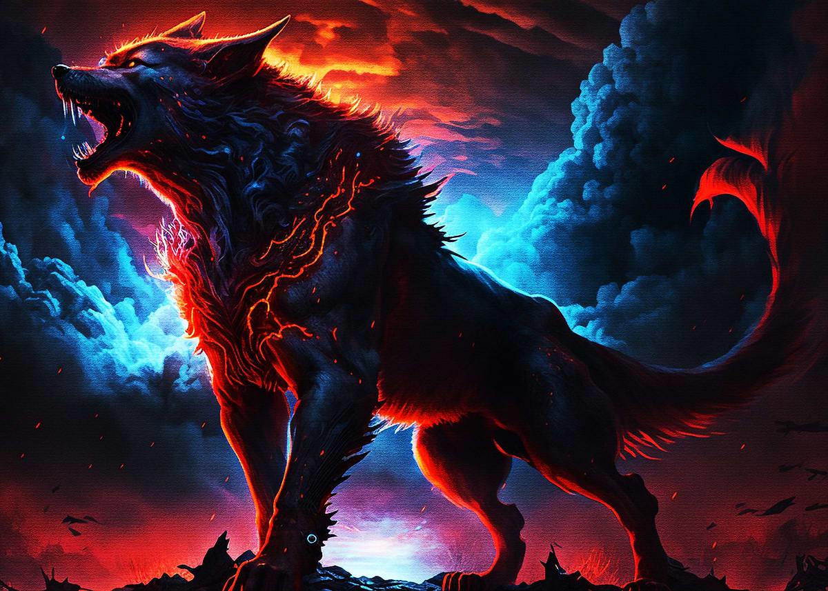 'Ghost Wolf' Poster, picture, metal print, paint by Muh Asdar | Displate