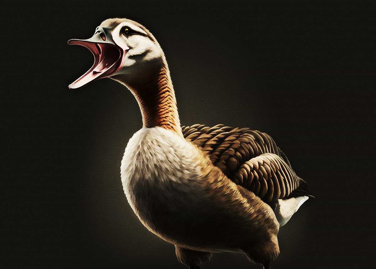 'Goose Emoji' Poster, picture, metal print, paint by Muh Asdar | Displate