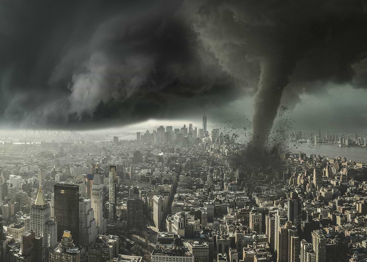 'New York City Hurricane' Poster, picture, metal print, paint by ...