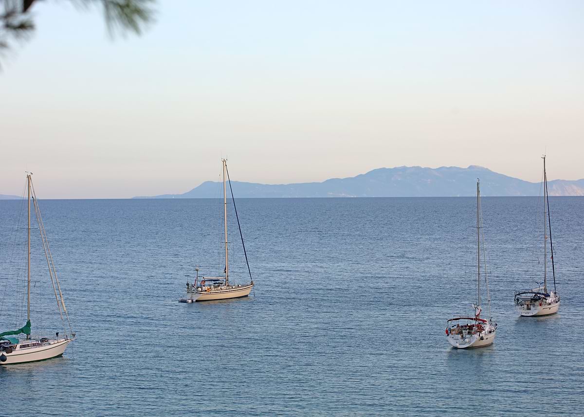 'Skala blue beach in Greece' Poster, picture, metal print, paint by ...