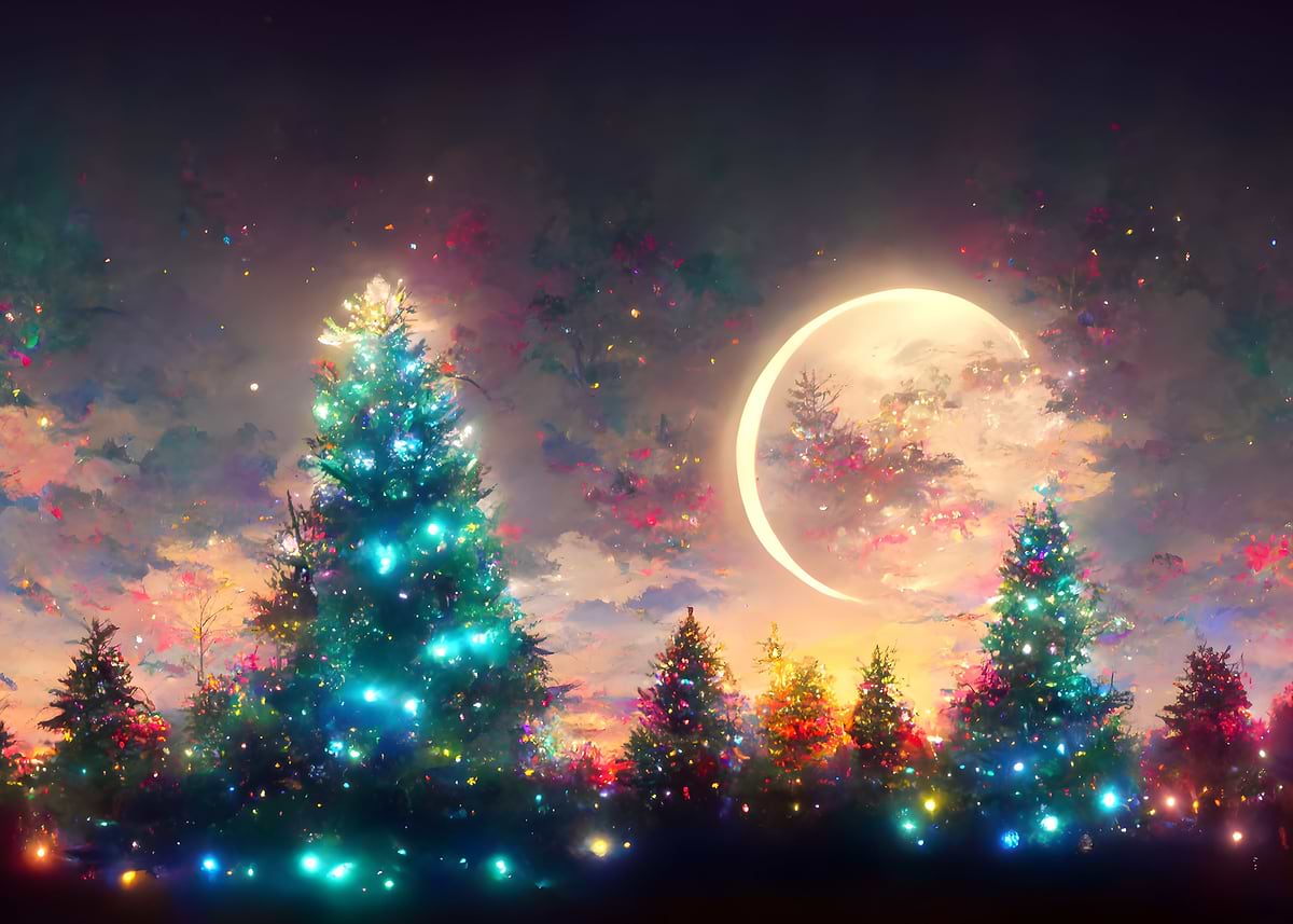 'Christmas Tree in Winter' Poster, picture, metal print, paint by Max ...