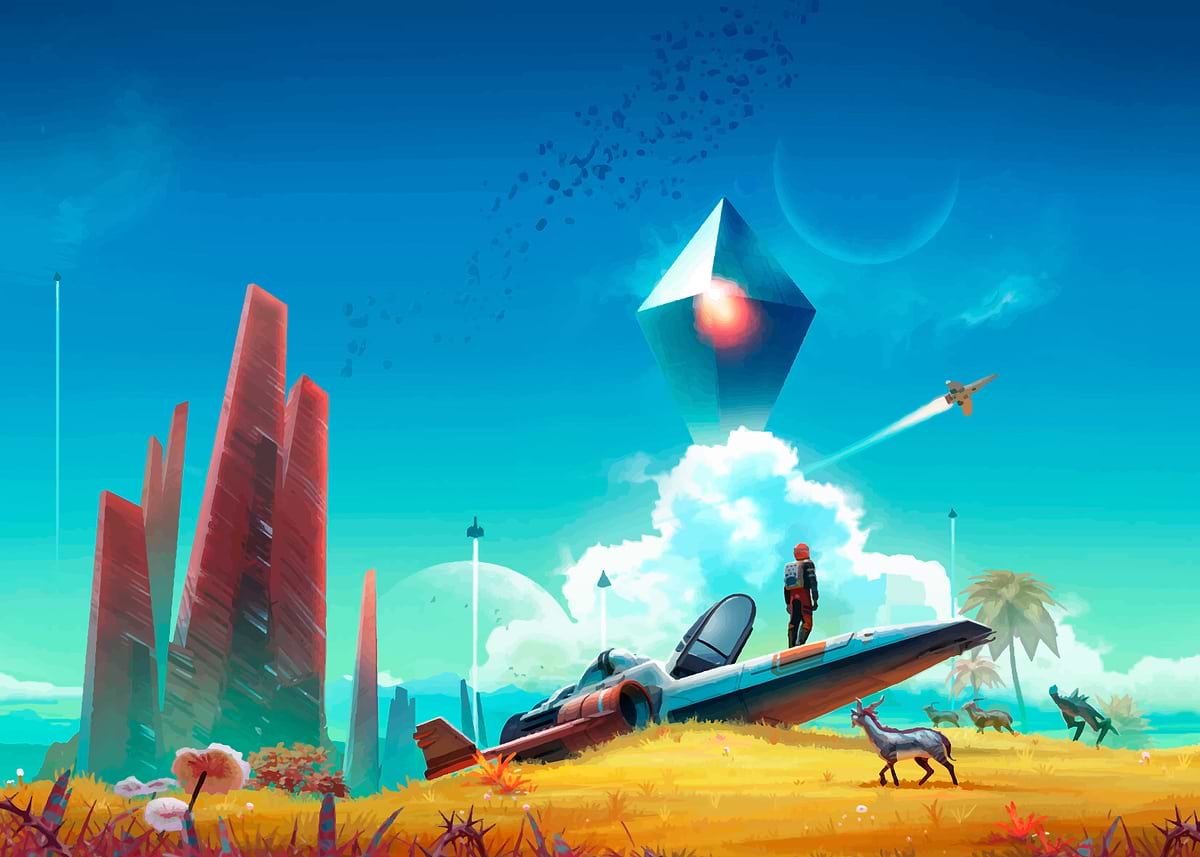 'No Mans Sky' Poster, picture, metal print, paint by Find It | Displate