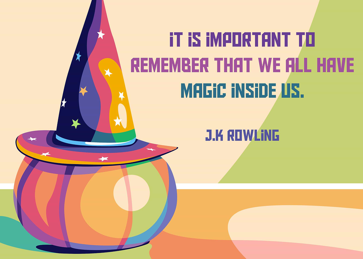 'Pumpkin Quotes JK Rowling' Poster, picture, metal print, paint by ...