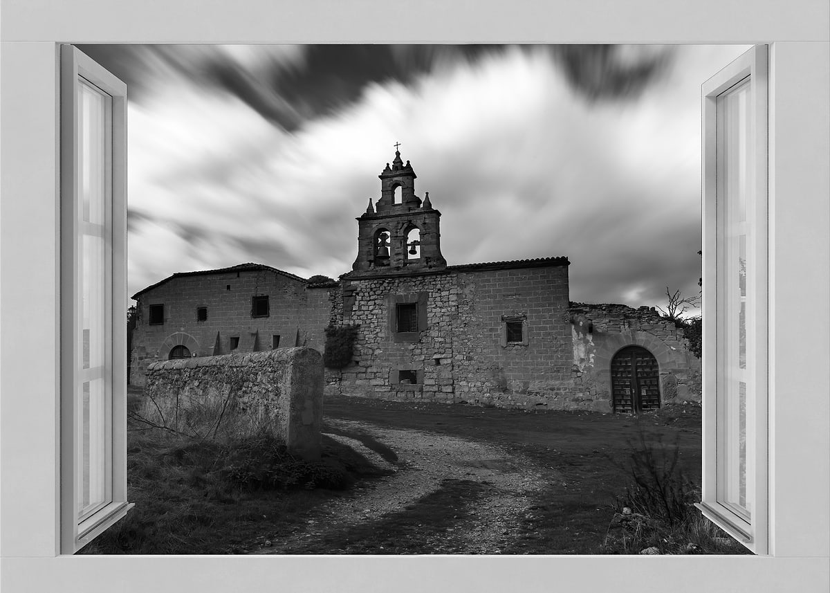 'Abandonet old temple' Poster, picture, metal print, paint by ...