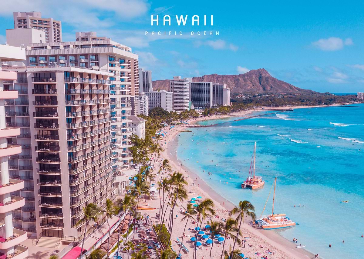 'Hawaii ' Poster, picture, metal print, paint by Travel Addict | Displate