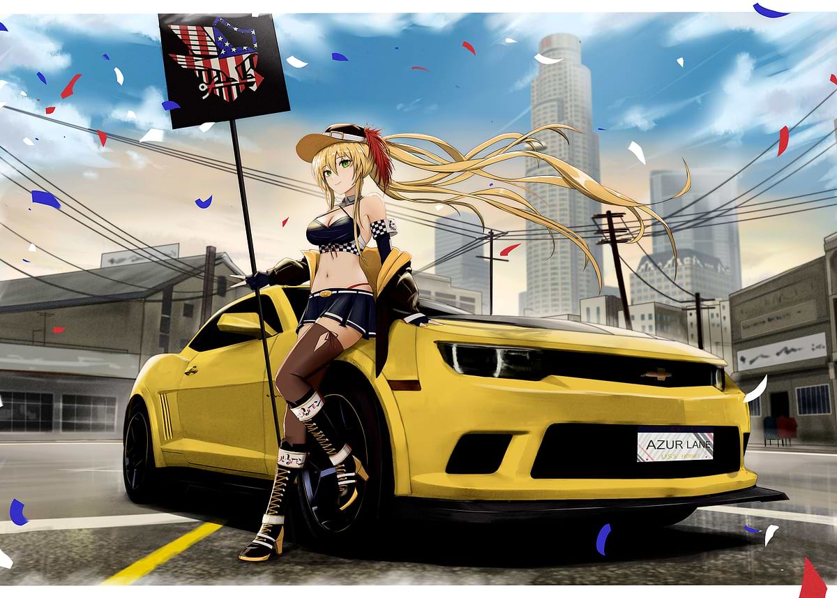 'Azur Lane and Car' Poster, picture, metal print, paint by Angelita ...