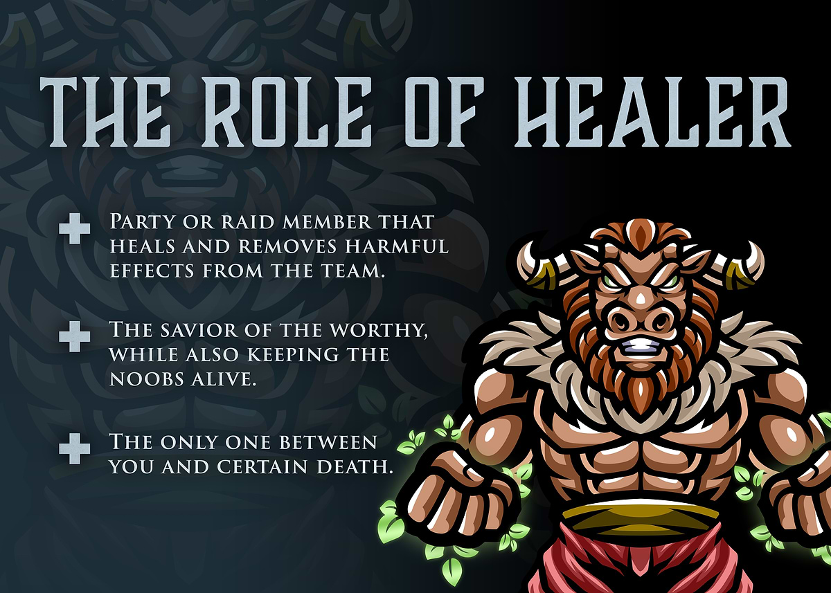 'The Role Of Healer Gamer' Poster, picture, metal print, paint by ...