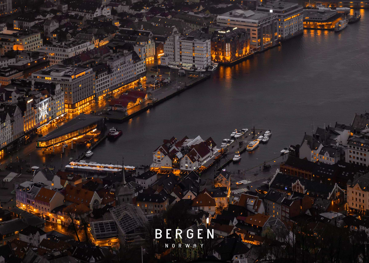 'Bergen ' Poster, picture, metal print, paint by Explore Universe ...