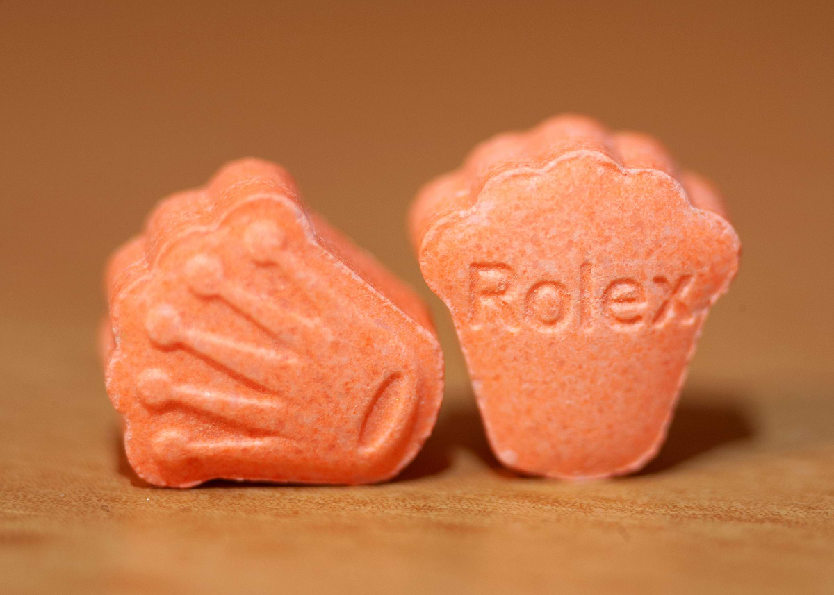 'Orange ecstacy pills macro' Poster, picture, metal print, paint by ...