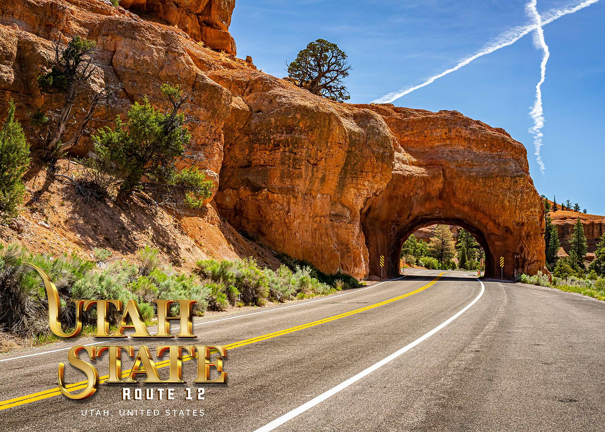 'Utah State Route 12' Poster, picture, metal print, paint by Gestalt ...