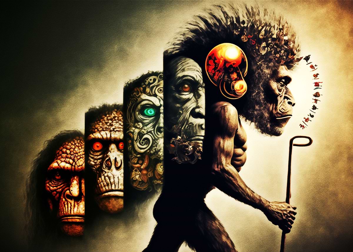 'The Human Evolution' Poster, picture, metal print, paint by Coffee ...